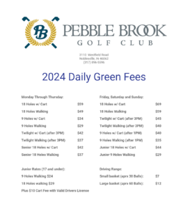 Daily Rate – Pebble Brook Golf Club
